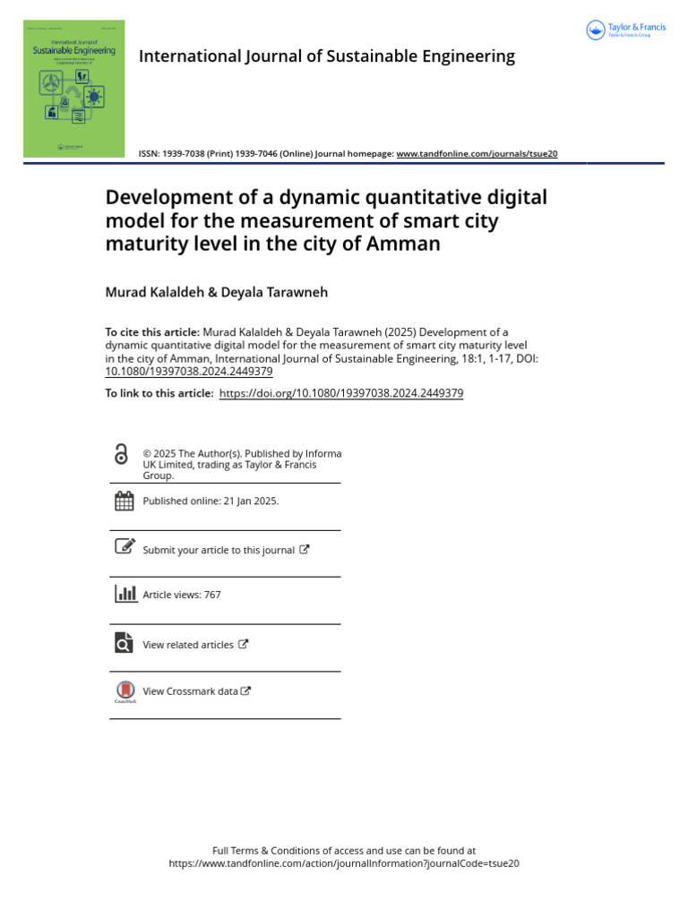 Development of A Dynamic Quantitative Digital Model For The Measurement ...