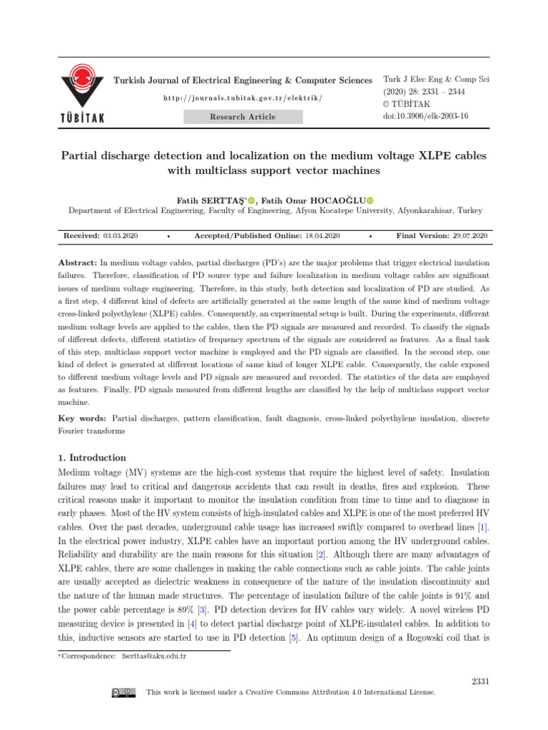Partial Discharge Detection and Localization on Th | PDF | Cross Validation (Statistics ...