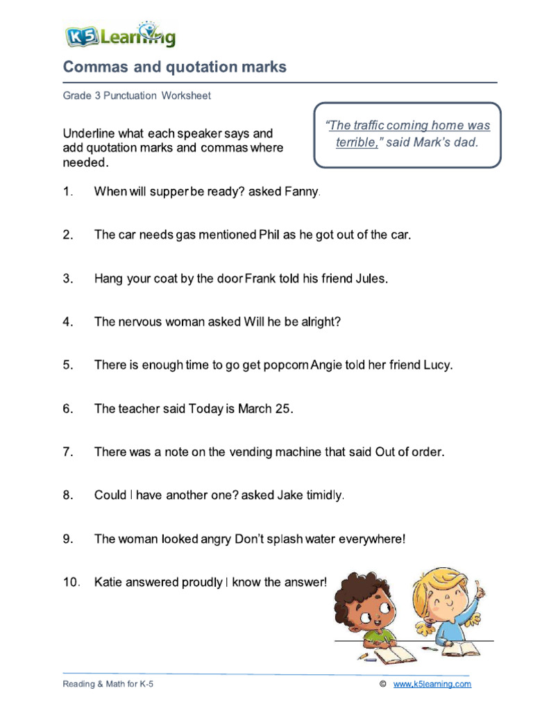1 Commas and Quotation Marks | PDF