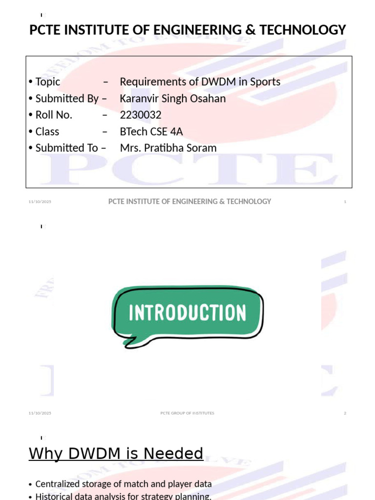 Karanvir Osahan DWDM | PDF