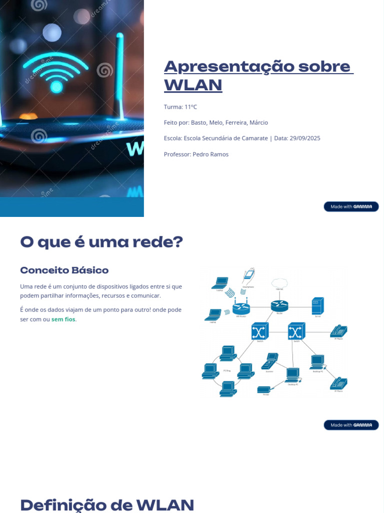 Apresentacao Sobre WLAN | PDF | Rede sem fio | Rede de computadores