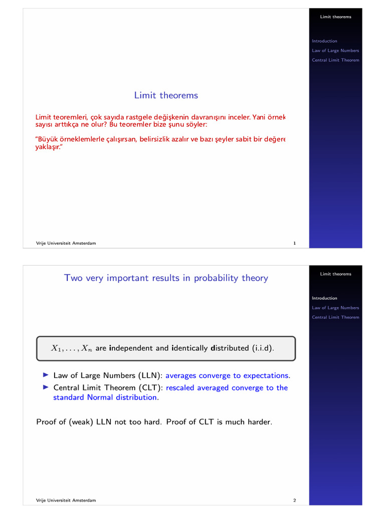 Chapter7 Limit Theorems Handout | PDF