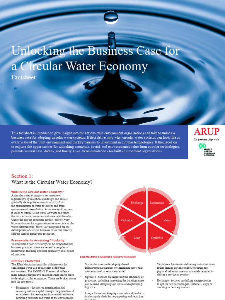 Water Circular Economy Factsheet | PDF | Green Building | Infrastructure
