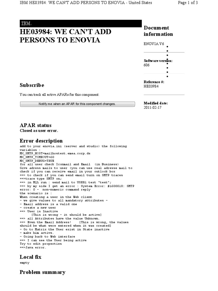 SMTP | PDF | Email | Ibm