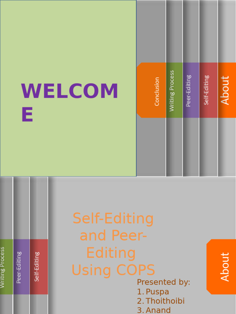 Self Editing and Peer Editing | PDF | Editing | Human Communication