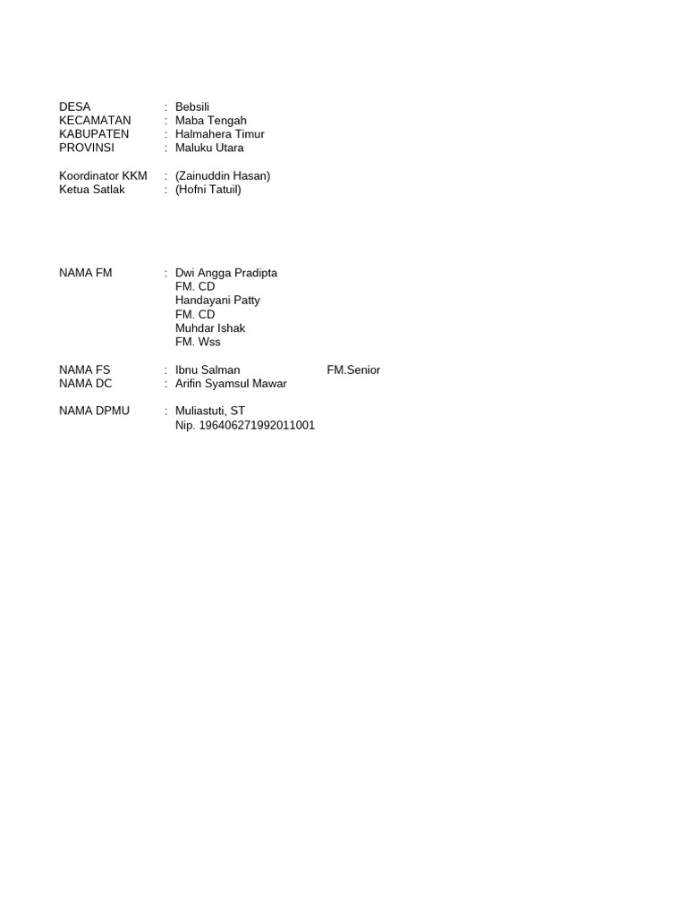 Format Rab Baru | PDF
