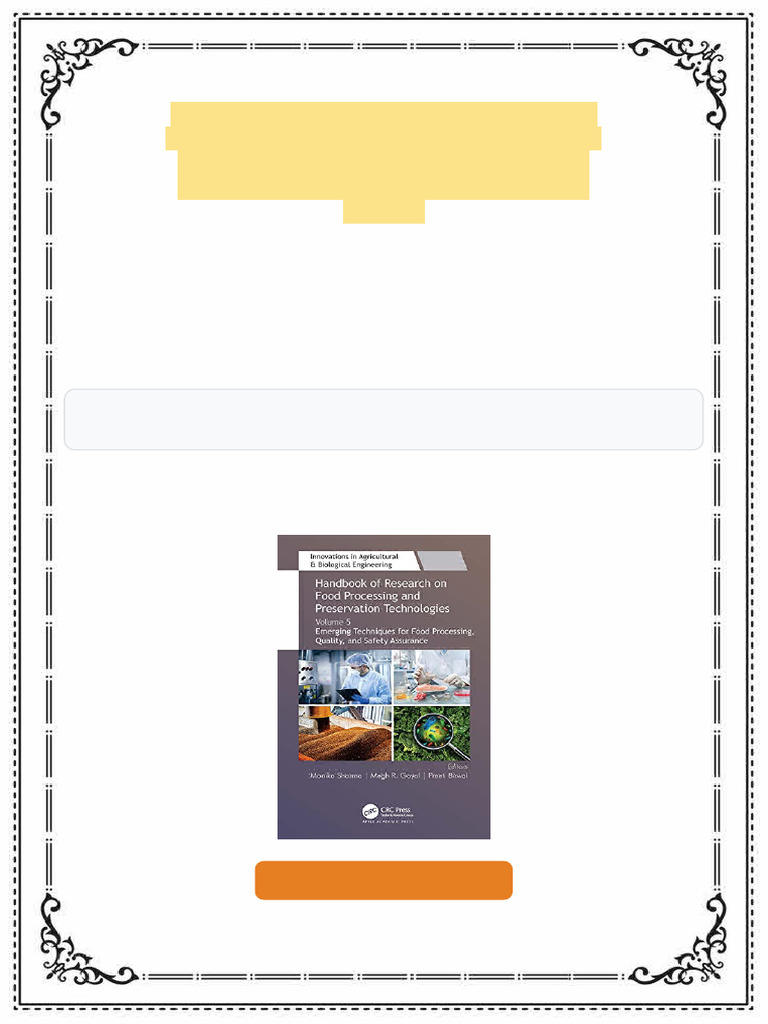 Handbook of Research on Food Processing and Preservation Technologies, Volume 5: Emerging ...