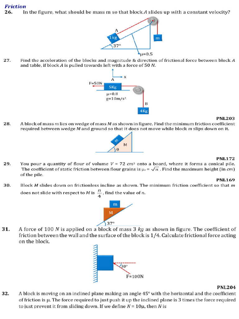 Friction Problem 2 | PDF