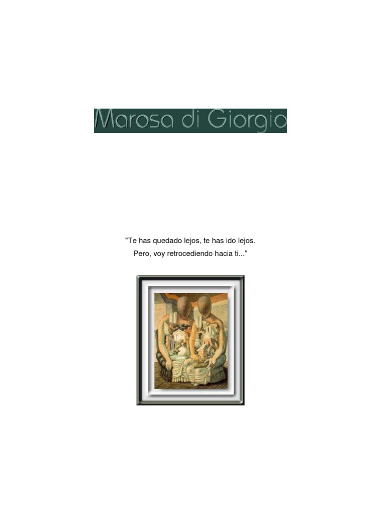 Marosa Di Giorgio | PDF | León | Naturaleza