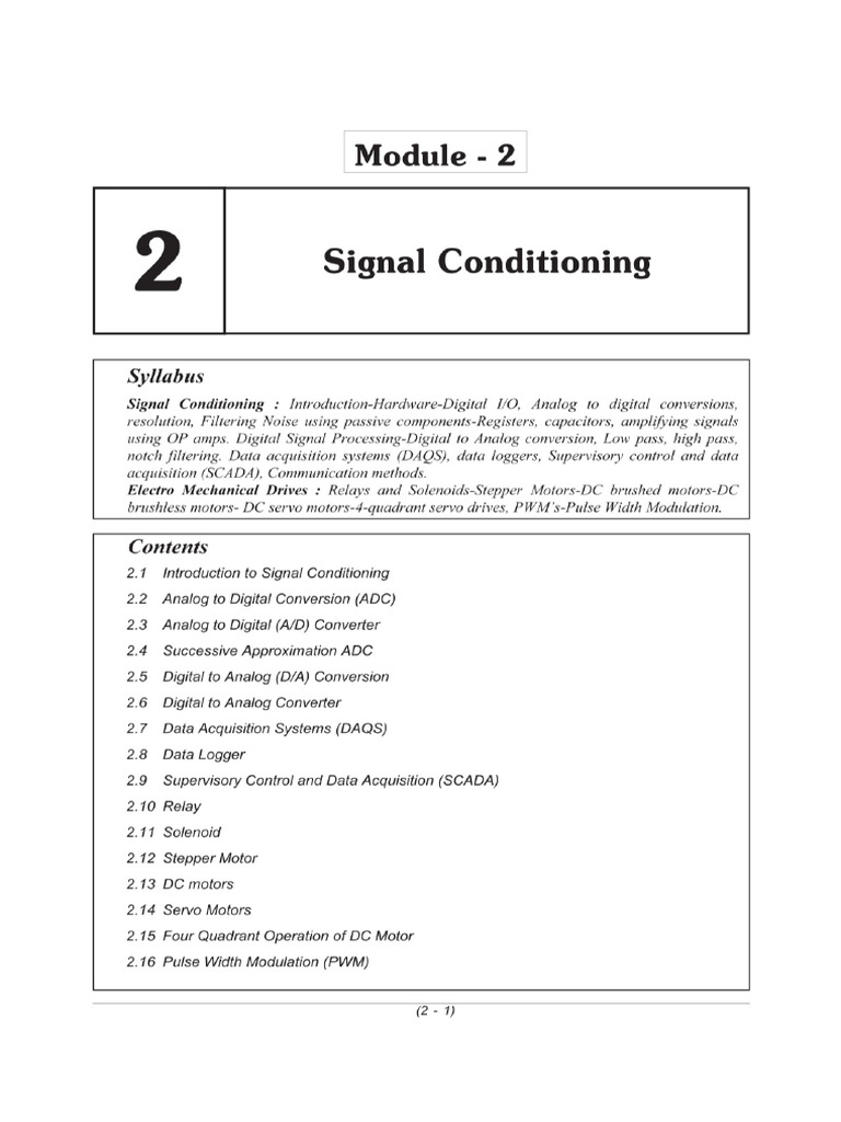 Module 2 - Signal Conditioning | PDF