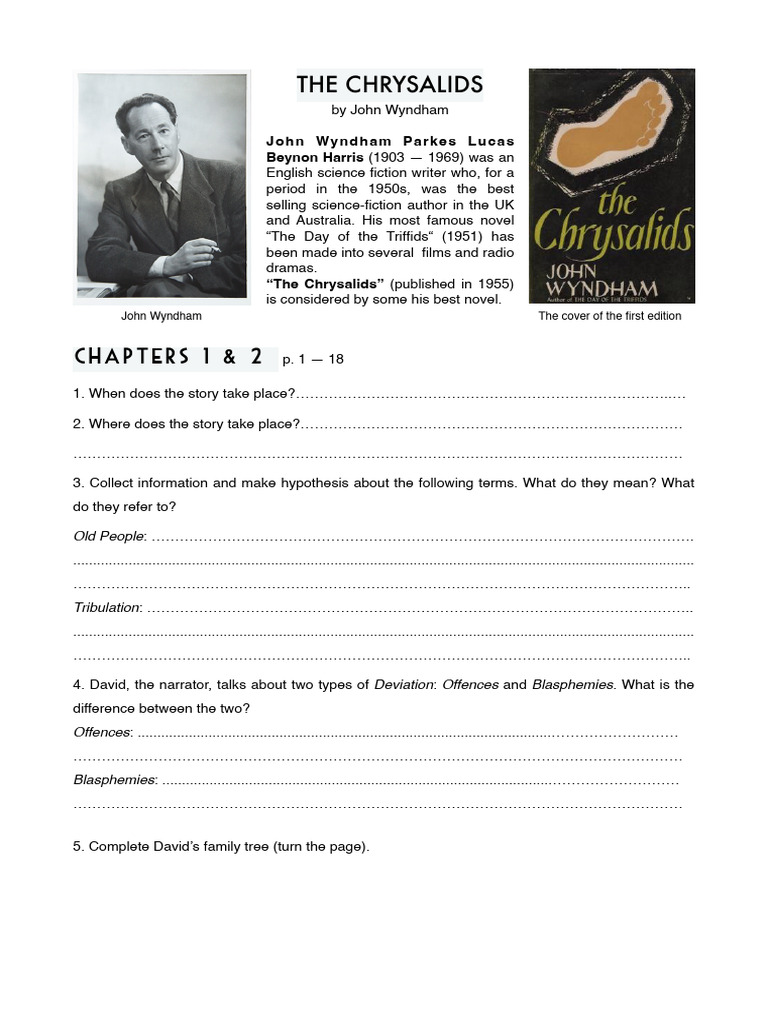 The Chrysalids Questions Chapter. 1-3 | PDF