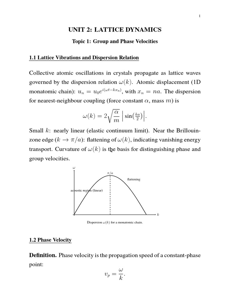 cmp_unit2 (1) | PDF | Phonon | Normal Mode