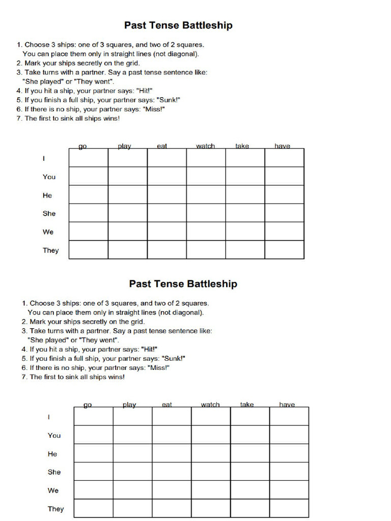 Unit 1 Battleship | PDF
