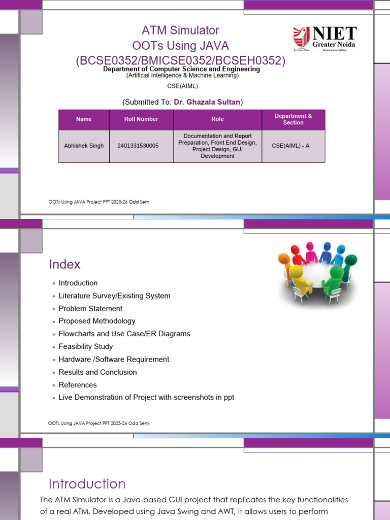 ATM Simulator Project PPT | PDF | Database Transaction | Java (Programming Language)