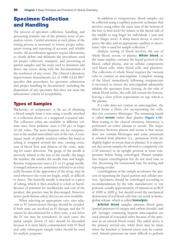 C1 - Specimen collection and handling | PDF | Blood Plasma | Blood