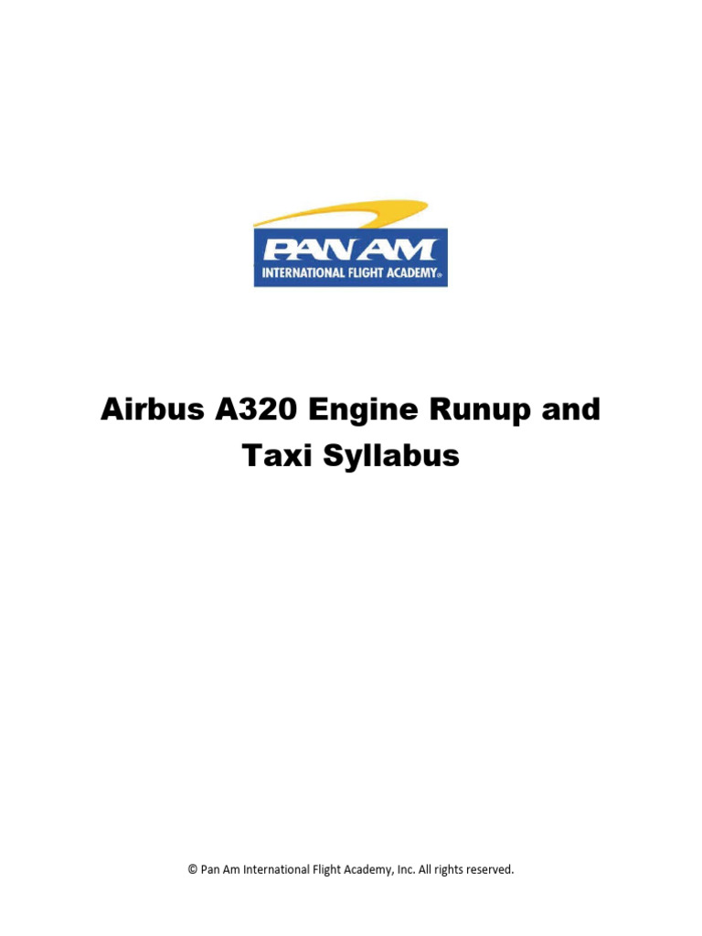 A320 Engine Runup and Taxi Training | PDF | Engines | Avionics
