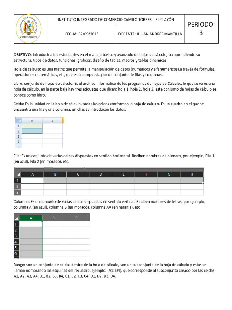 REPASO EXCEL BASICO | PDF | Hoja de cálculo | Microsoft Excel