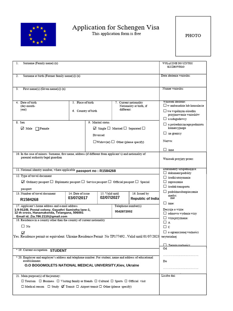 Schengen Visa Application Form Guide | PDF | Travel Visa | Debit Card
