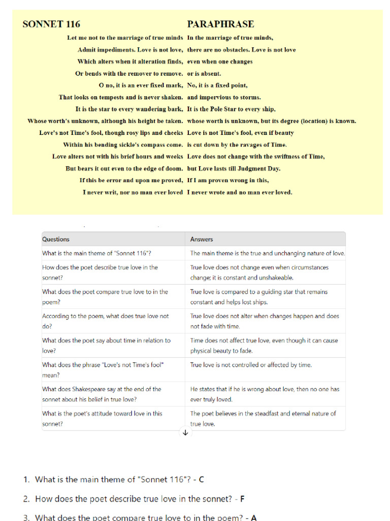 Sonnet 116 | PDF