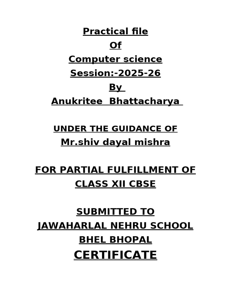 Final Practical File Ip | PDF | Databases