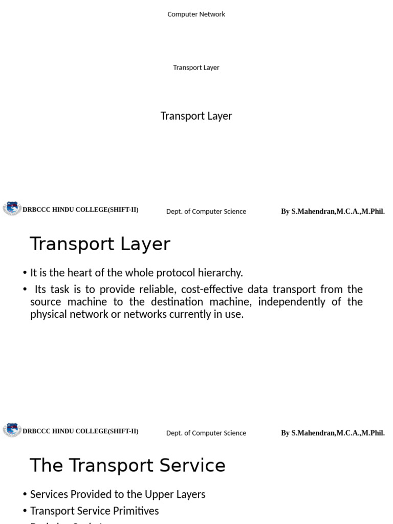 5 Transport Layer | PDF | Computer Network | Network Socket