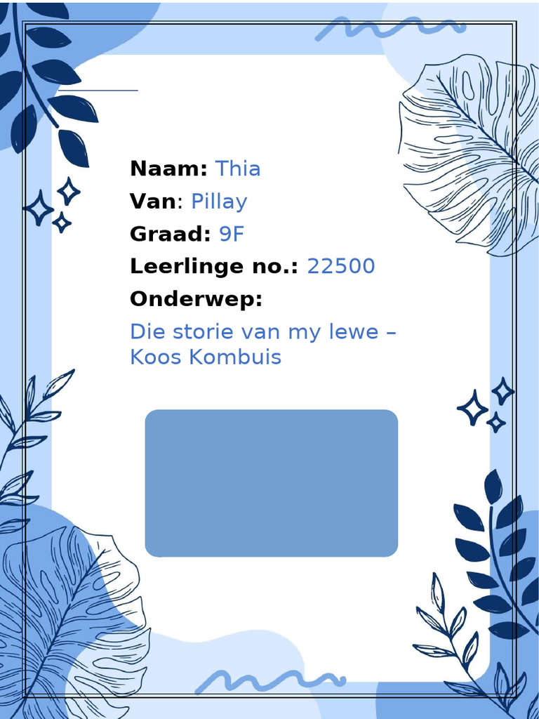 Die Storie Van My Lewe | PDF