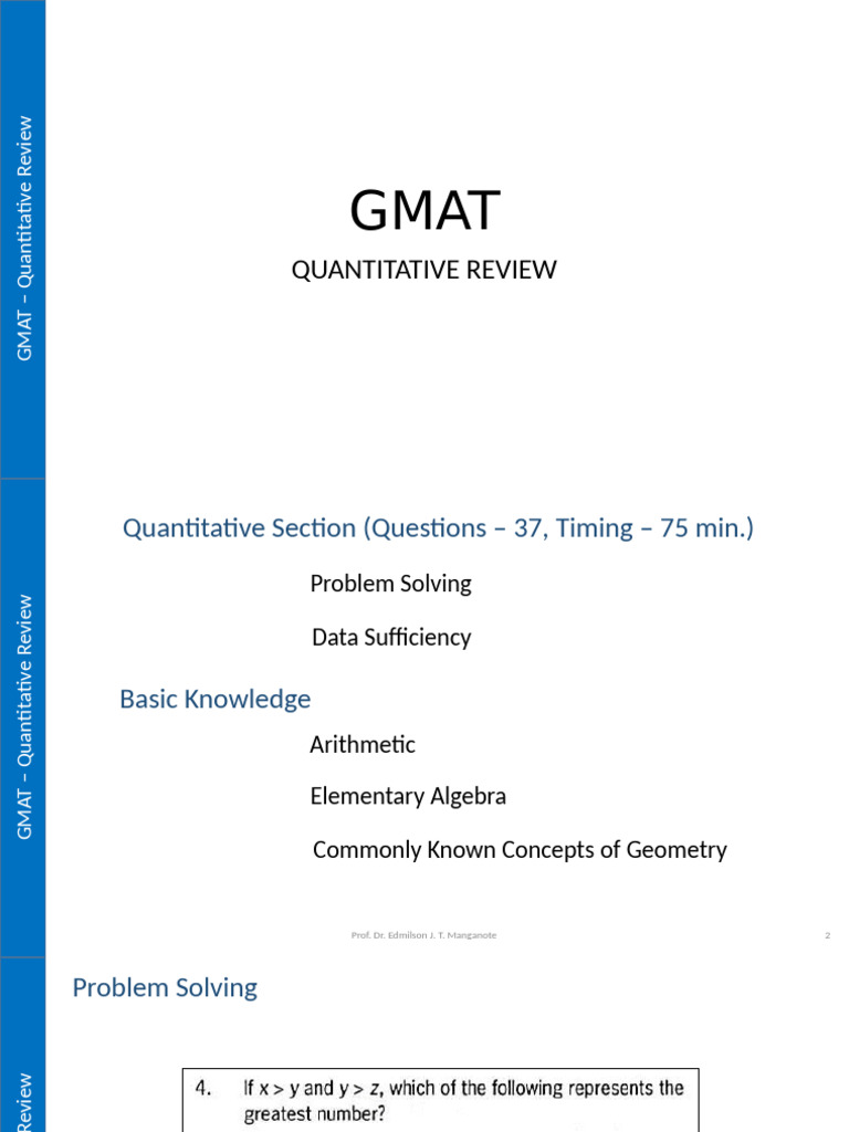 Módulo 04 RLPS GMAT Problem Solving | PDF | Graduate Management ...