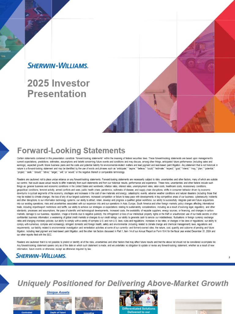 2025 Sherwin Williams Investor Presentation March 2025 | PDF | Business ...