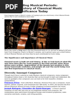Musical Periods Timeline Overview | PDF | Classical Music | Musicology