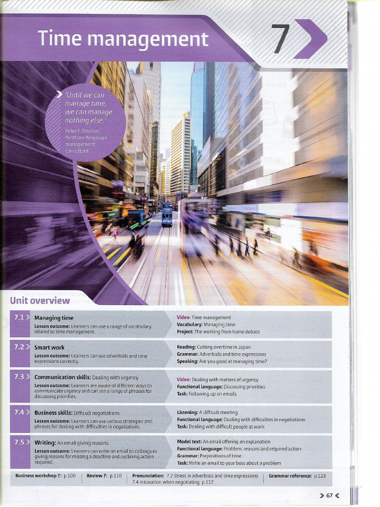7 Business Partner B2, Unit 7 - Time Management 14 | PDF