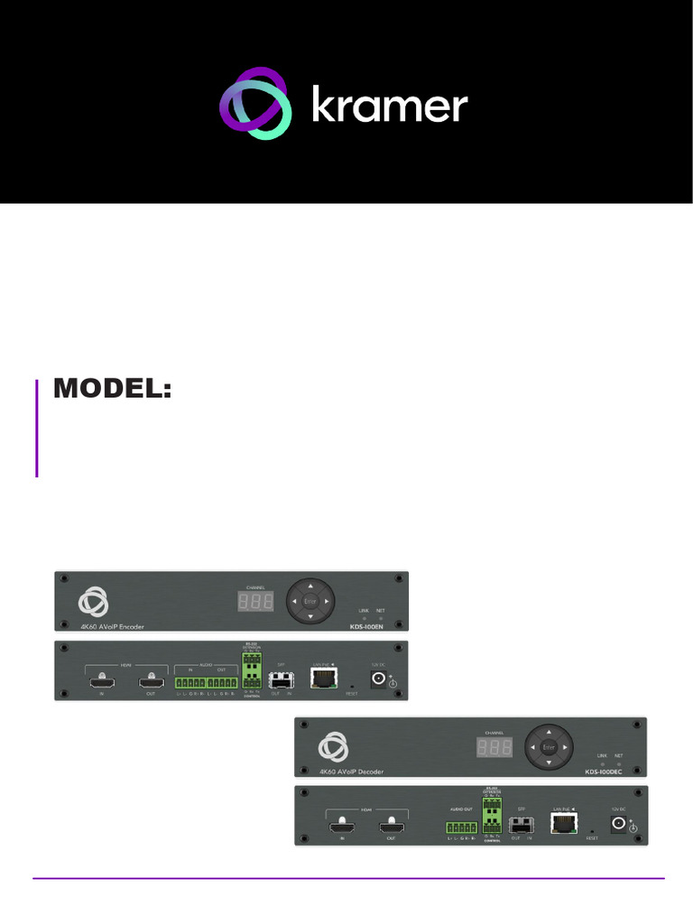 Kramer Kds-100 Um Rev 4 | PDF | Computer Network | Multicast