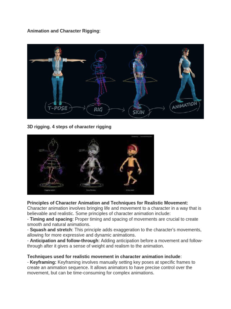 Character Rigging and Animation Techniques | PDF | Computer Animation