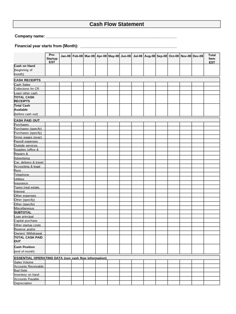 Cash Flow Statement | PDF
