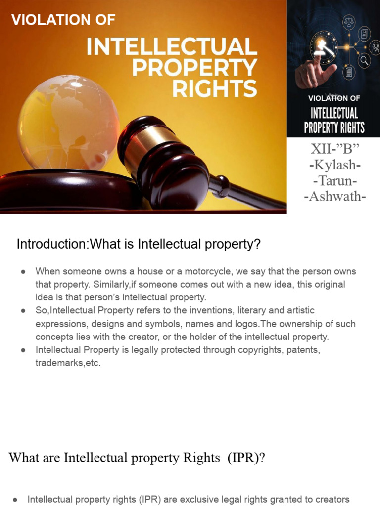 IP-Kylash Tarun Ashwath | PDF | Intellectual Property | Trademark