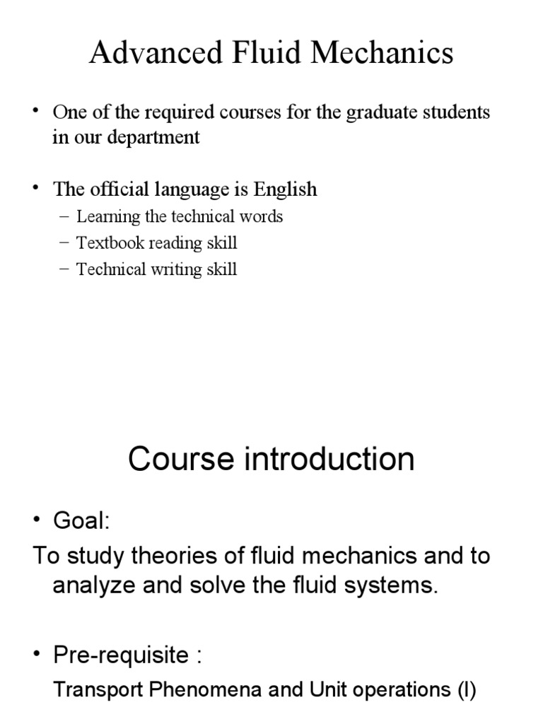 Advanced Fluid Mechanics | PDF | Fluid Dynamics | Fluid Mechanics