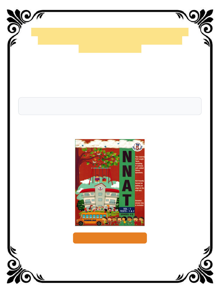 Naglieri Nonverbal Ability Test NNAT Volume 1 Tests 1 2 Grades 4 5 1st ...