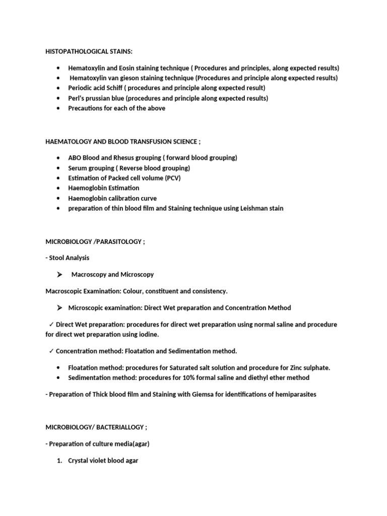 Topics For First Professional Exam by DELE-WPS Office | PDF | Staining ...