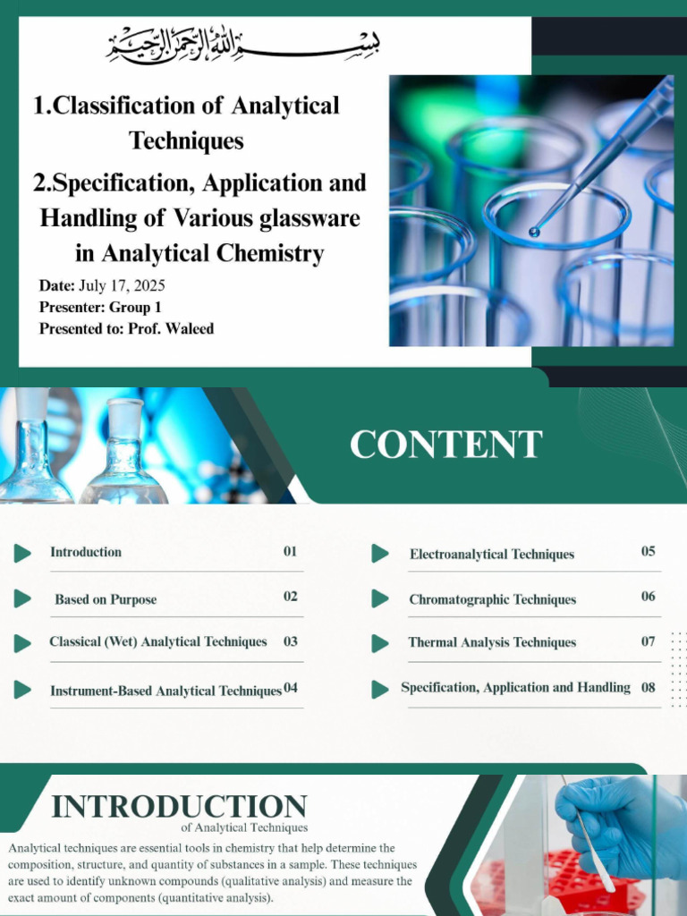Group 1 (Analytical Chemistry) | PDF