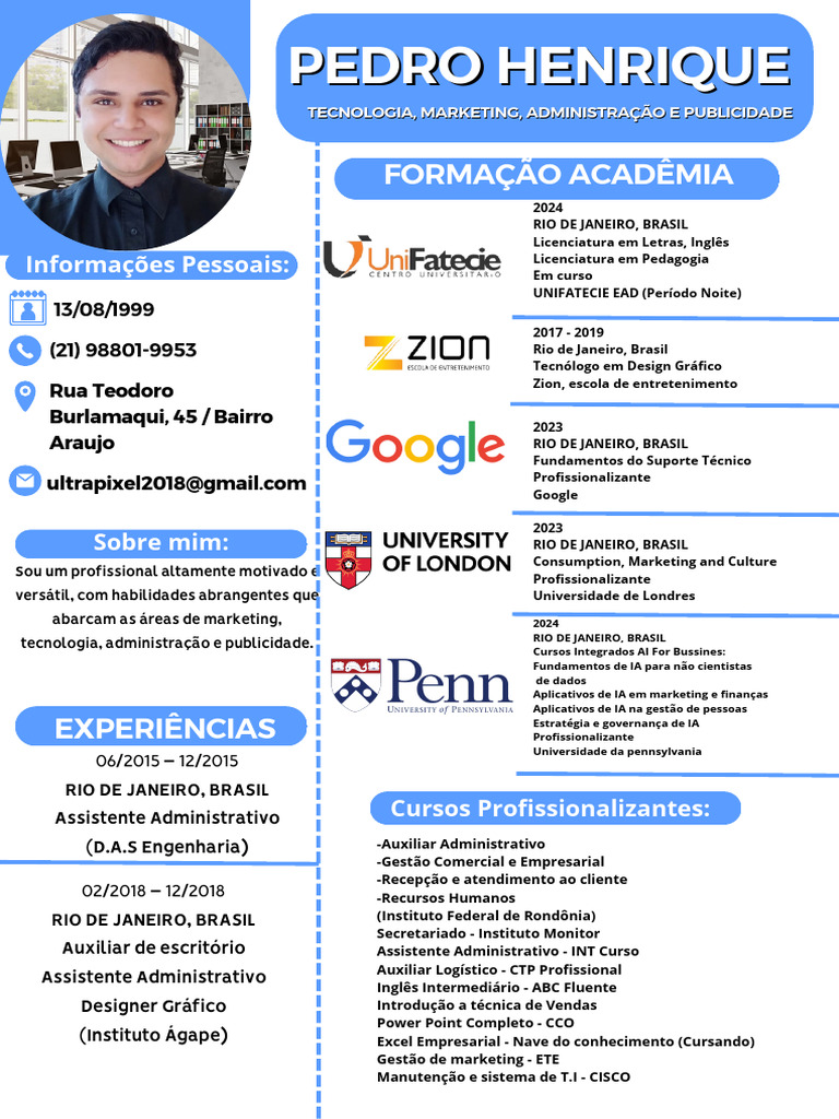 Curriculo Pedro Henrique (1) | PDF | Business