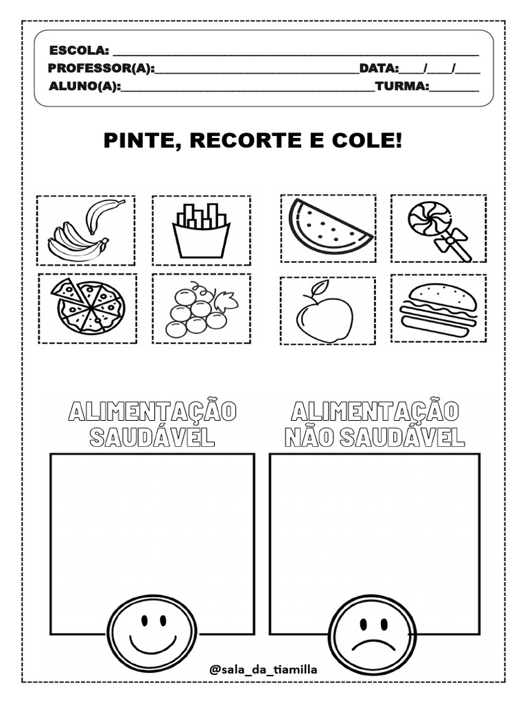 Atividades de Recorte e Colagem para Alunos | PDF