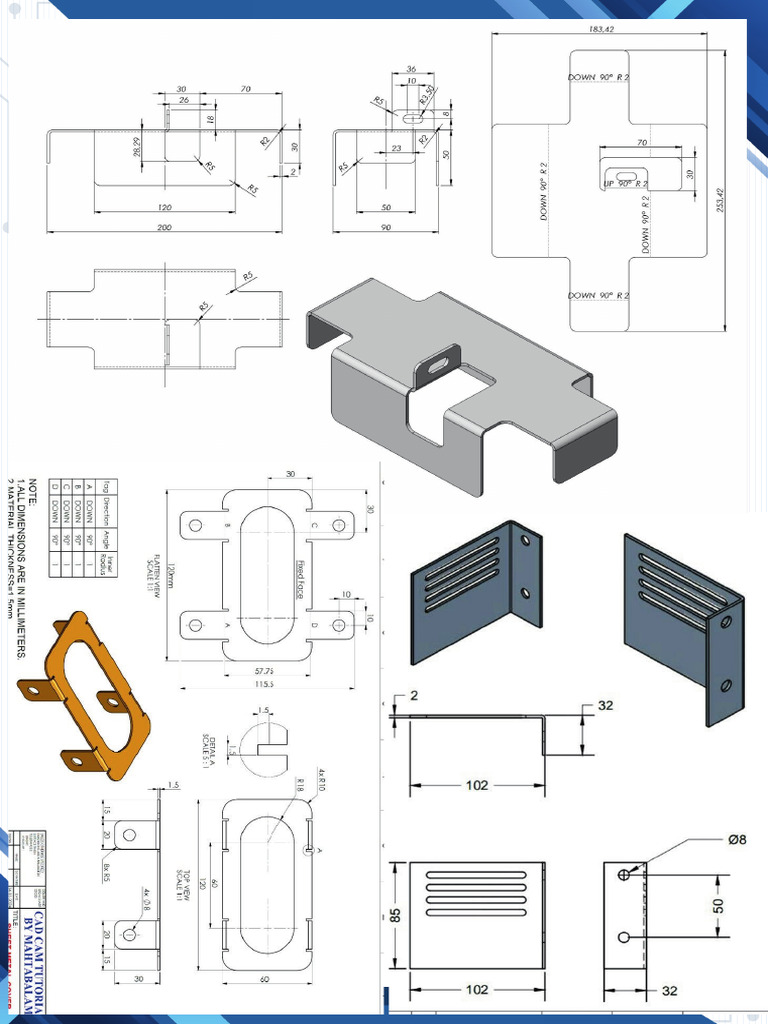 Sheet Metal Practice Sheet | PDF
