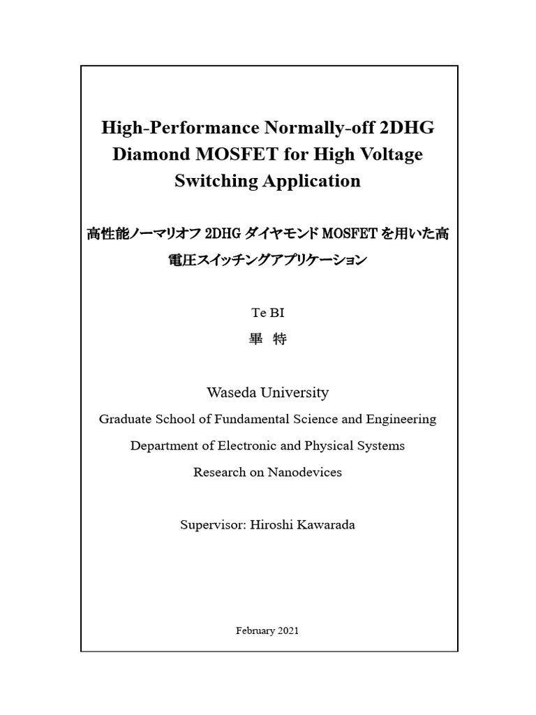 Honbun 8722 | PDF | Mosfet | Semiconductors