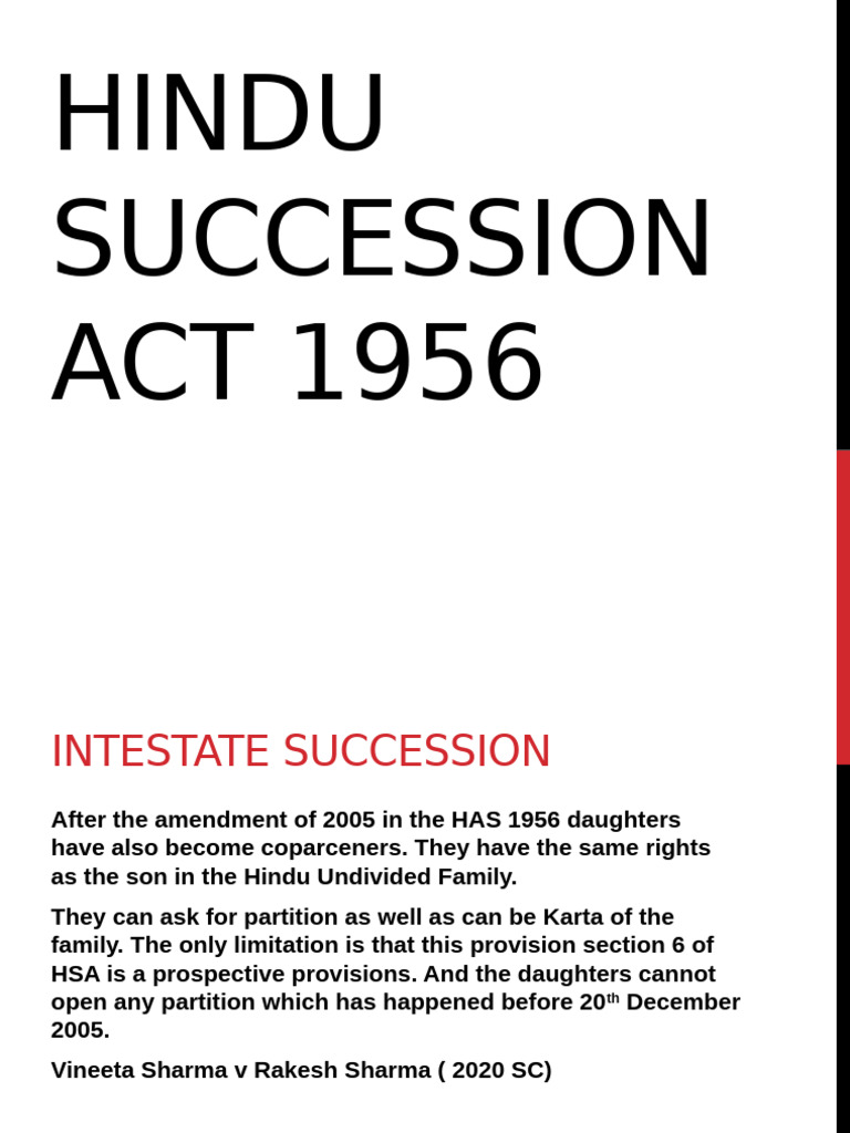 Hindu Succession Act 1956 (Autosaved) | PDF