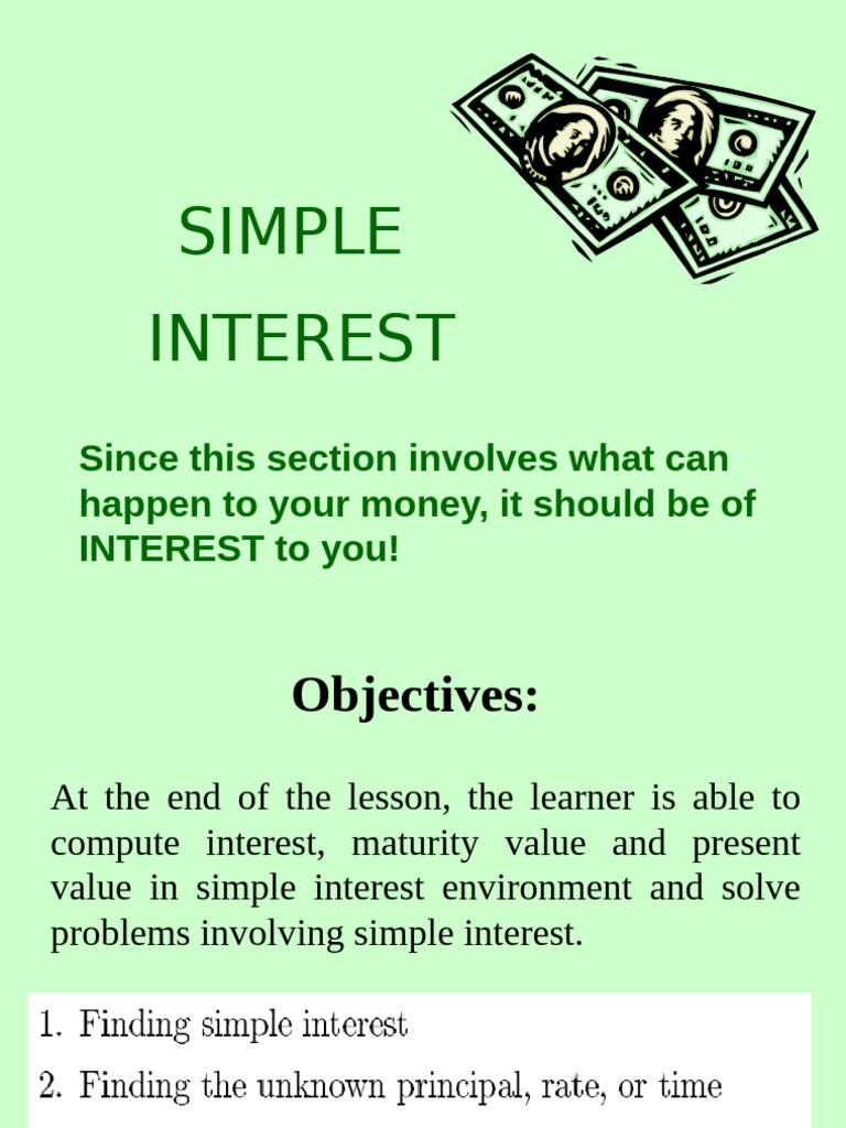 Simple Interest | PDF | Interest | Interest Rates