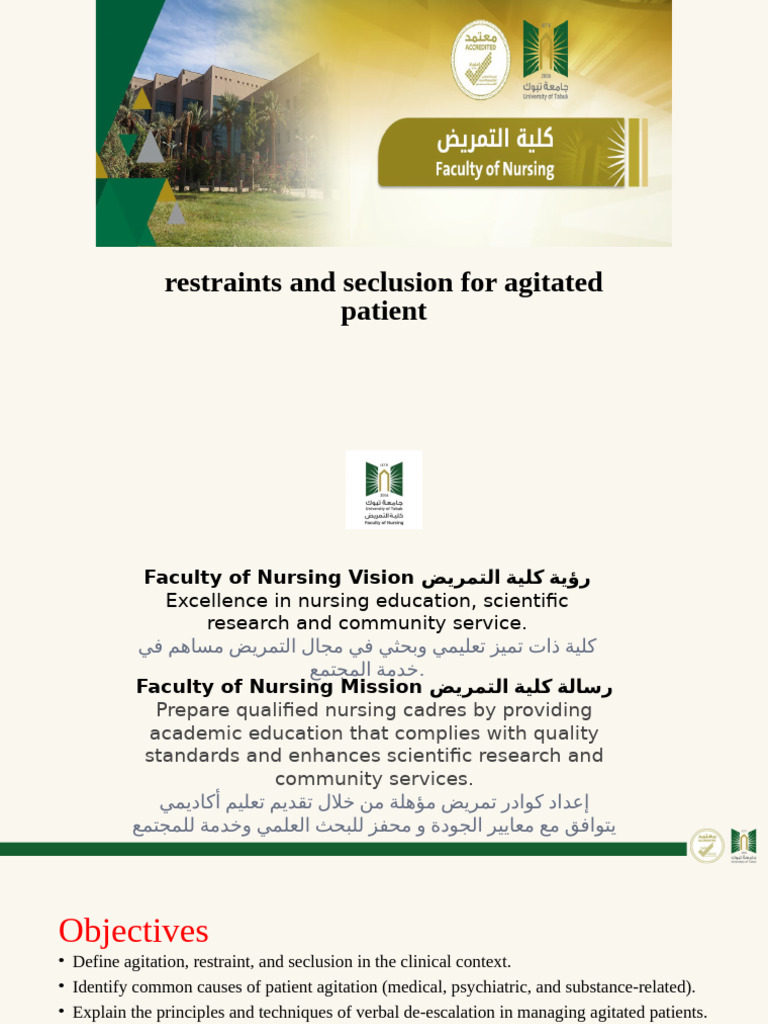 Restraint and Seclusion for Agitated Patient | PDF | Mental Disorder ...