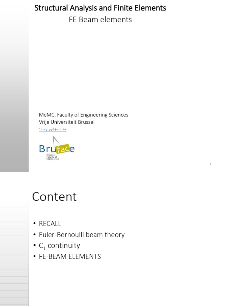 9. FEM_Beam elements_24-25 | PDF | Bending | Stress (Mechanics)