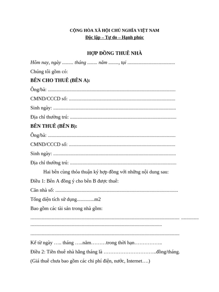 Hop Dong | PDF