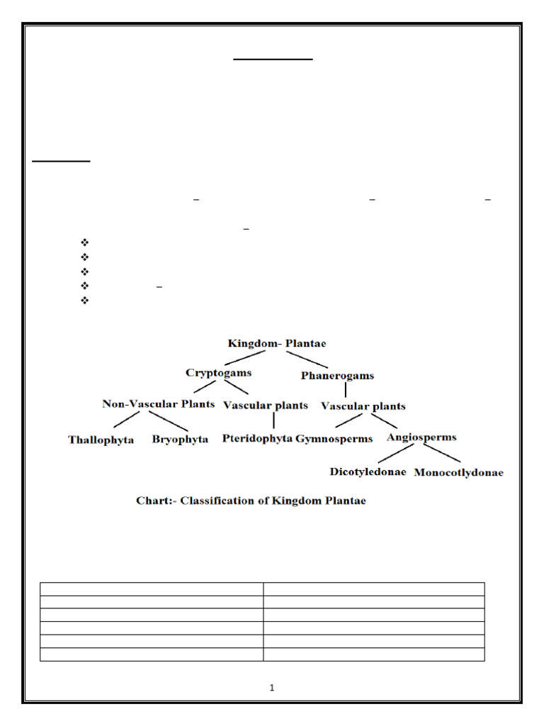 Overview of Kingdom Plantae Classification | PDF | Botany | Plants