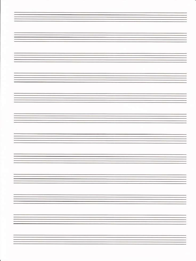 Pentagrama Clave de Sol | PDF