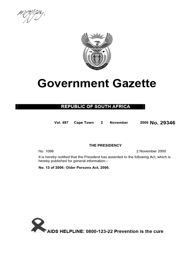 Older Persons Act 2006 Overview | PDF | Justice | Crime & Violence